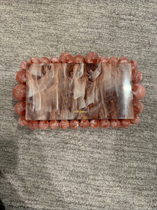 cult gaia | Bags | Cult Gaia Pink Swirl Resin Bubble Clutch | Poshmark